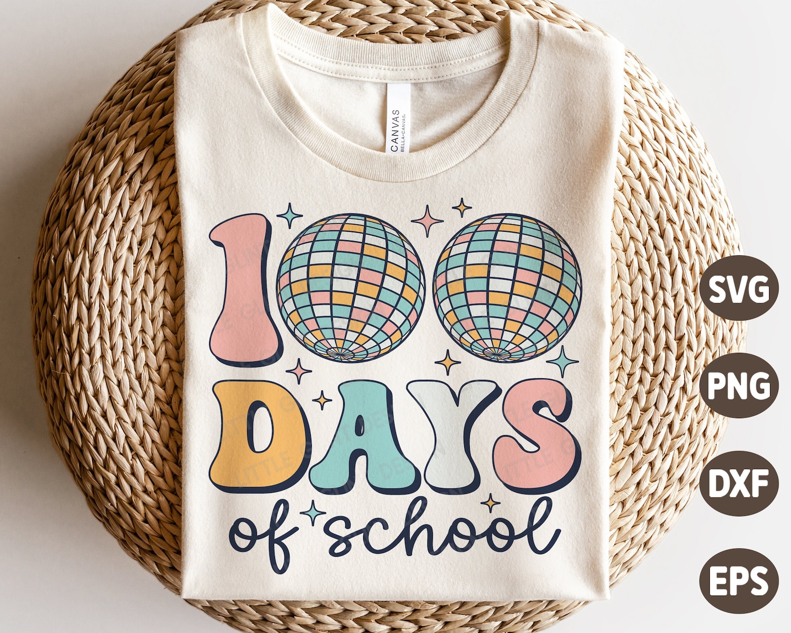 Disco Ball 100 Days of School SVG Groovy 100 Days SVG Retro - Etsy