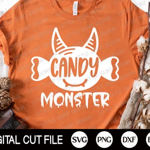 Candy Monster Svg, Halloween Svg, Spooky Svg, Halloween Costume ...