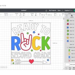 Ready to Rock Second Grade SVG, Back to School SVG, School Quote, Boy ...