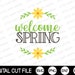 Welcome Spring Sign SVG Round Door Hanger SVG Spring Sign - Etsy