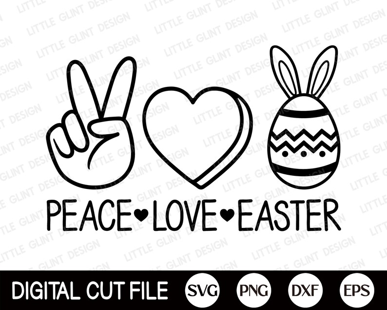 Peace Love Easter Svg Easter Egg Svg Easter Bunny Svg Baby | Etsy