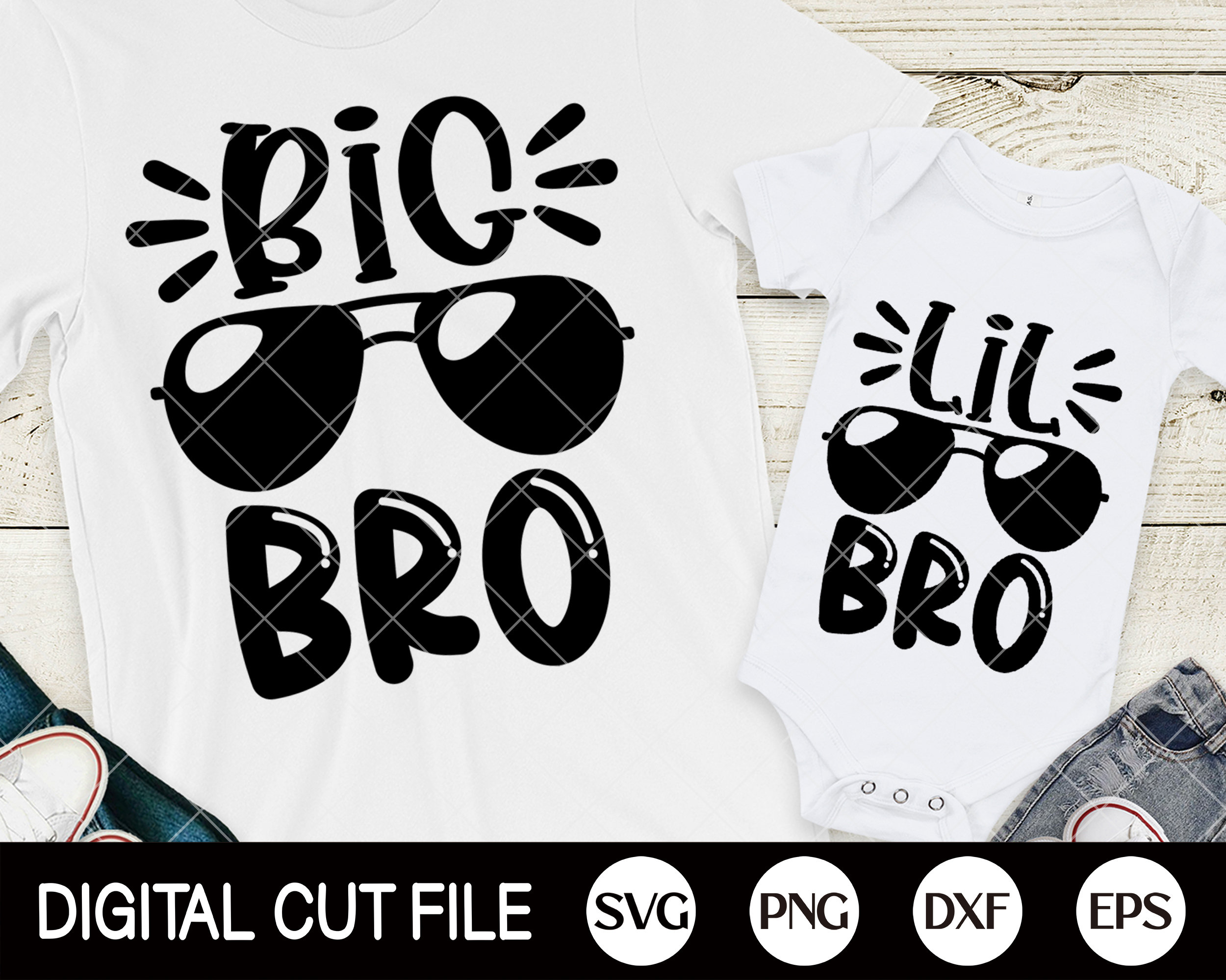 Big Bro Svg Lil Bro Svg Diseño de camisa para niños bebé | Etsy