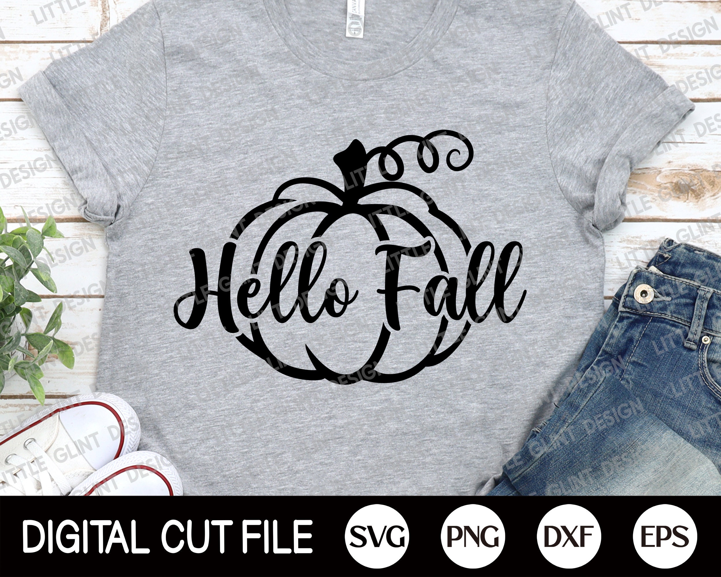 Hello Fall Svg Halloween Svg Fall Svg Thanksgiving Design | Etsy