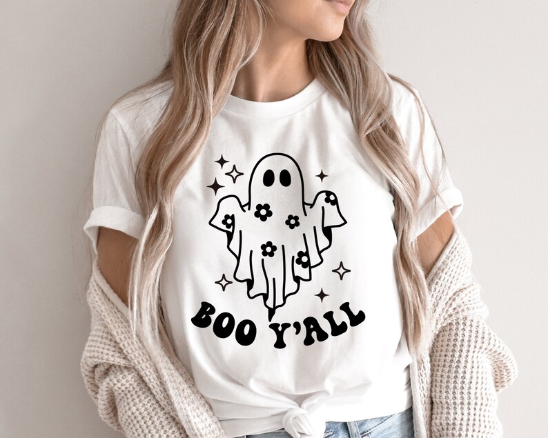 Boo Y'all SVG Halloween Svg Boo Svg Daisy Ghost SVG - Etsy