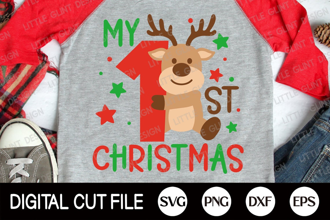 My First Christmas SVG, Baby Reindeer, Christmas Svg, My 1st Christmas ...