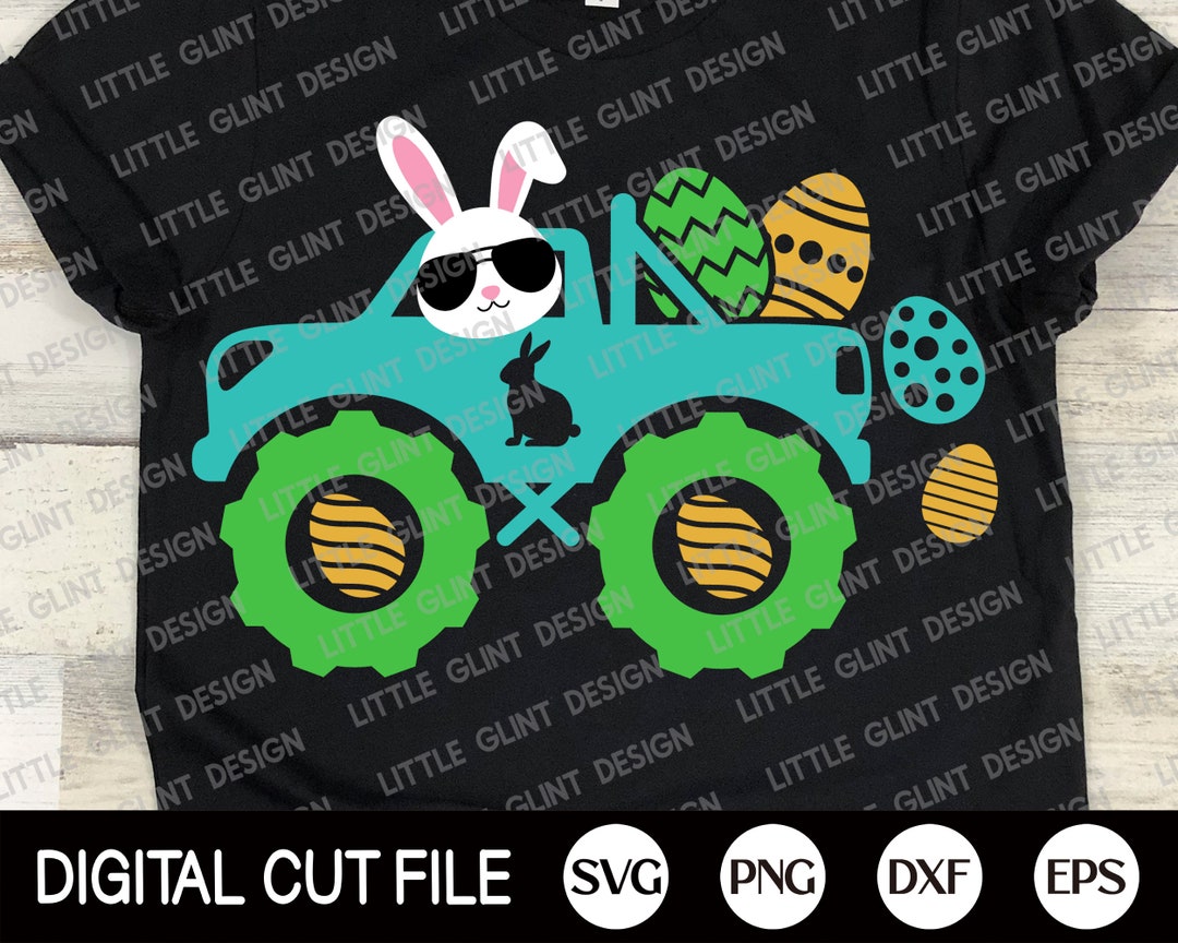 Rabbit in Truck Svg, Easter Svg, Happy Easter Svg, Easter Bunny Svg ...