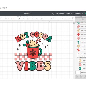 Hot Cocoa Vibes SVG, Christmas Svg, Hot Cocoa Svg, Holiday Quote Png ...