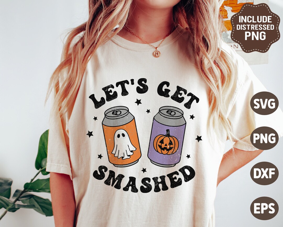 Let's Get Smashed Halloween SVG PNG, Retro Halloween Png, Pumpkin ...