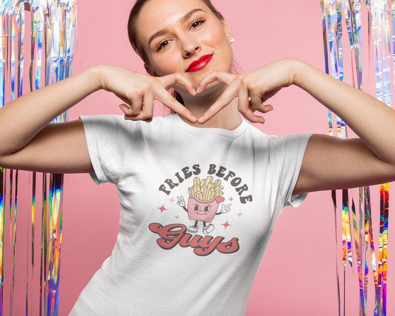 Fries Before Guys SVG Valentine SVG Retro Valentines Day - Etsy