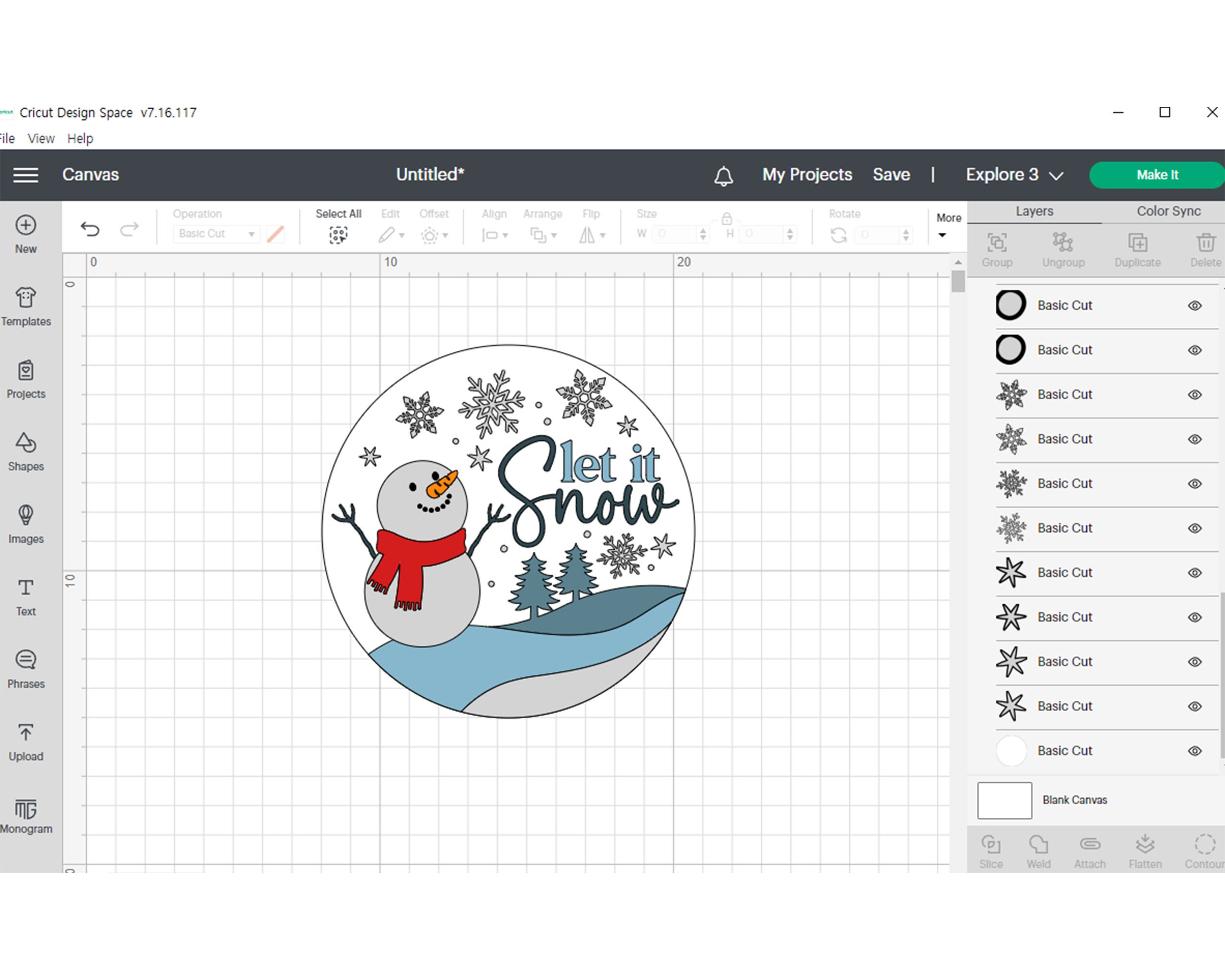 Let It Snow Welcome Sign SVG Christmas Door Hanger SVG - Etsy