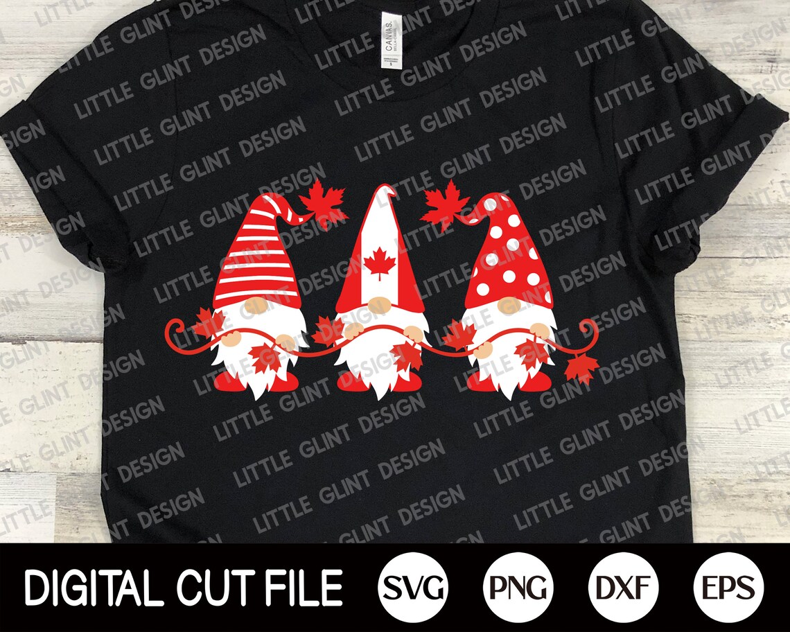 Canada Svg, Maple Leaf Hold Gnome Svg, Canada Day Gnomies Svg, Canadian ...