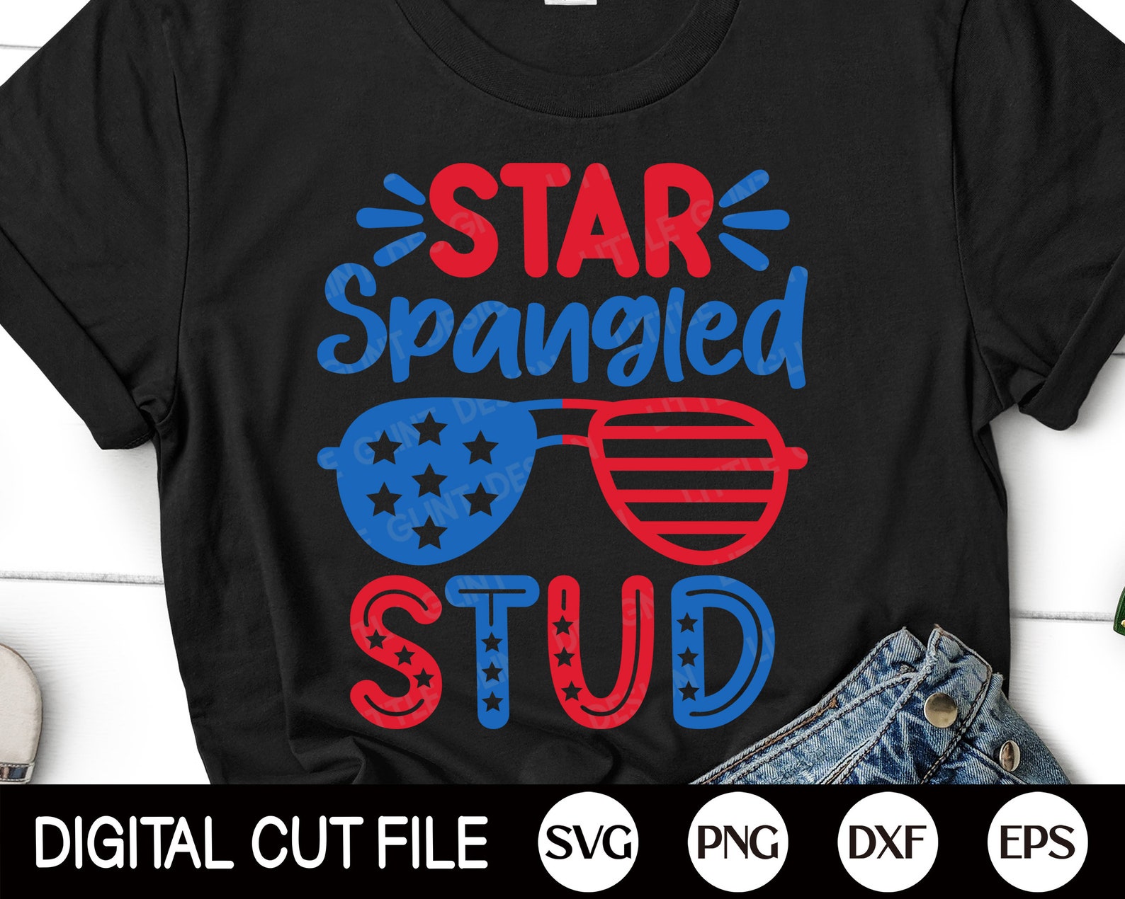 Star Spangled Stud SVG 4th of July Svg Patriotic Svg | Etsy