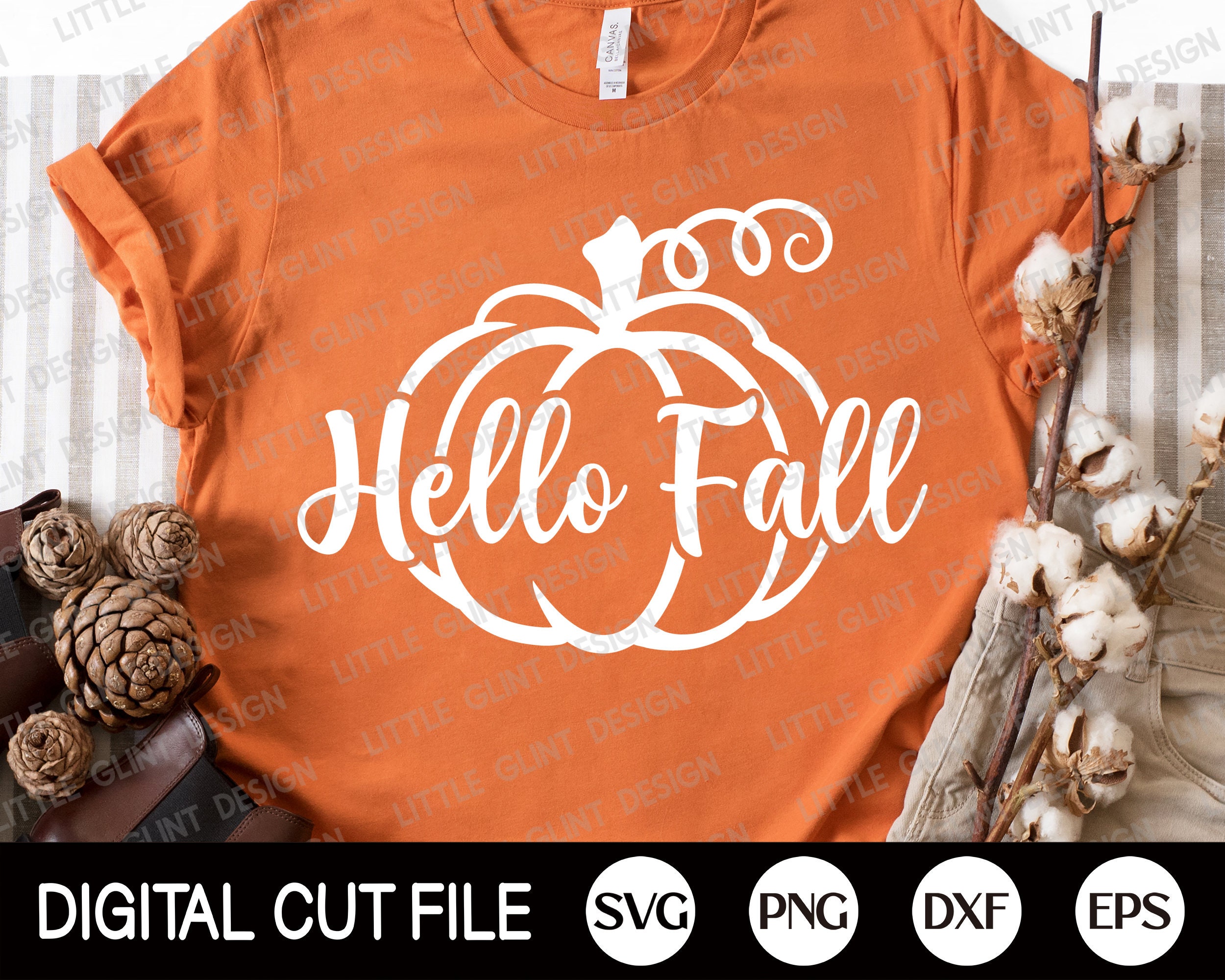 Hello Fall Svg Halloween Svg Fall Svg Thanksgiving Design | Etsy