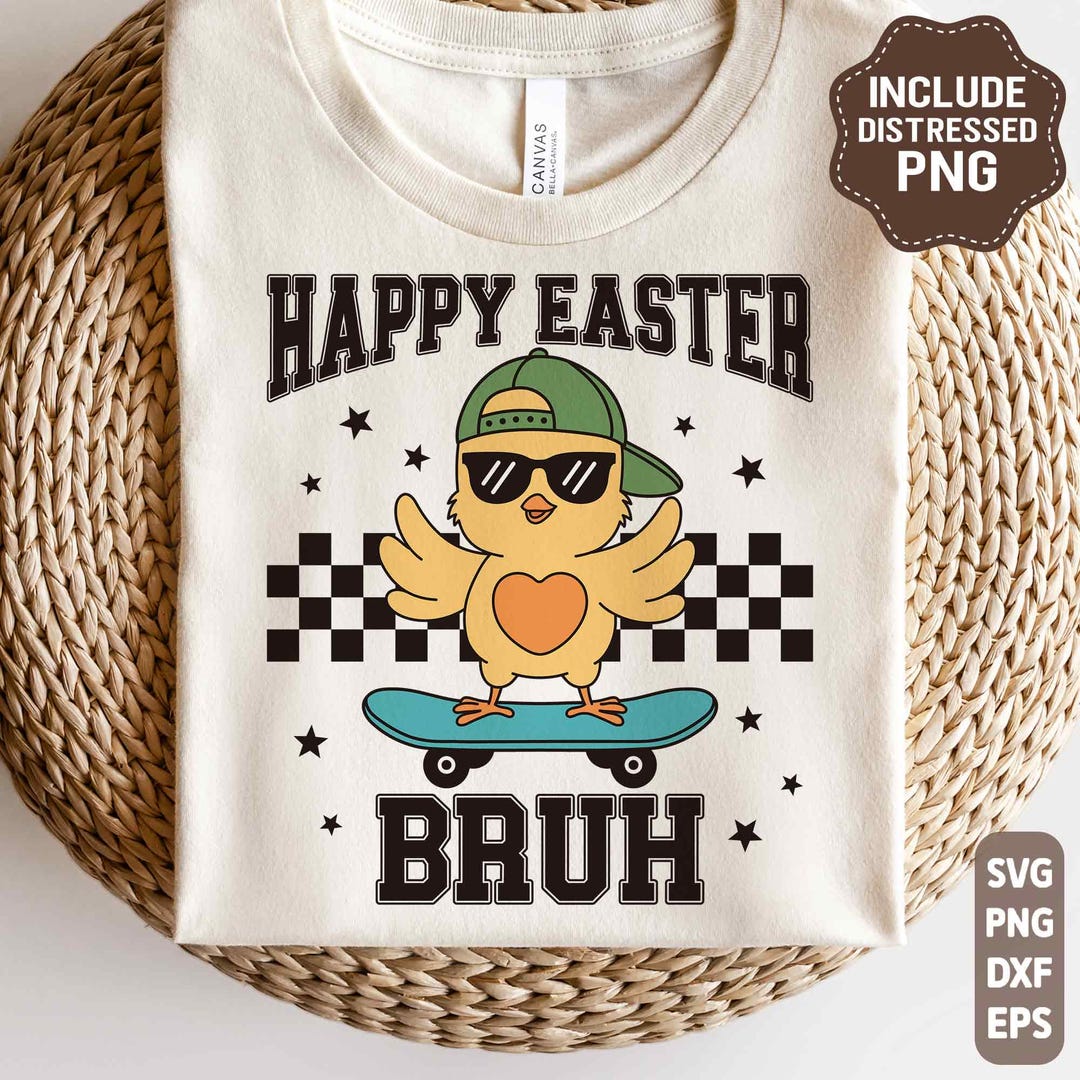 Happy Easter Bruh SVG PNG, Happy Easter Png, Retro Easter Svg, Chicks ...