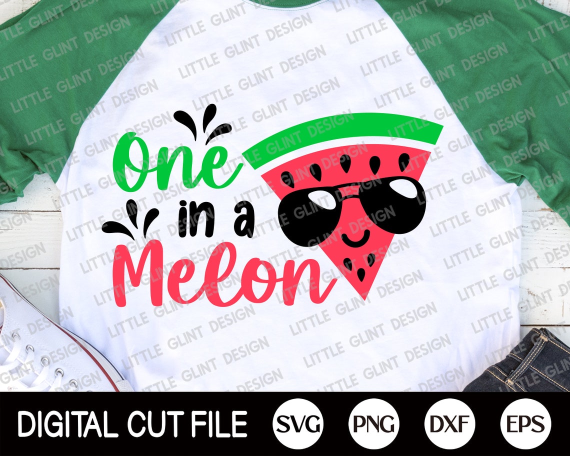 One in a Melon Svg Summer Svg Beach Cut Files Watermelon | Etsy
