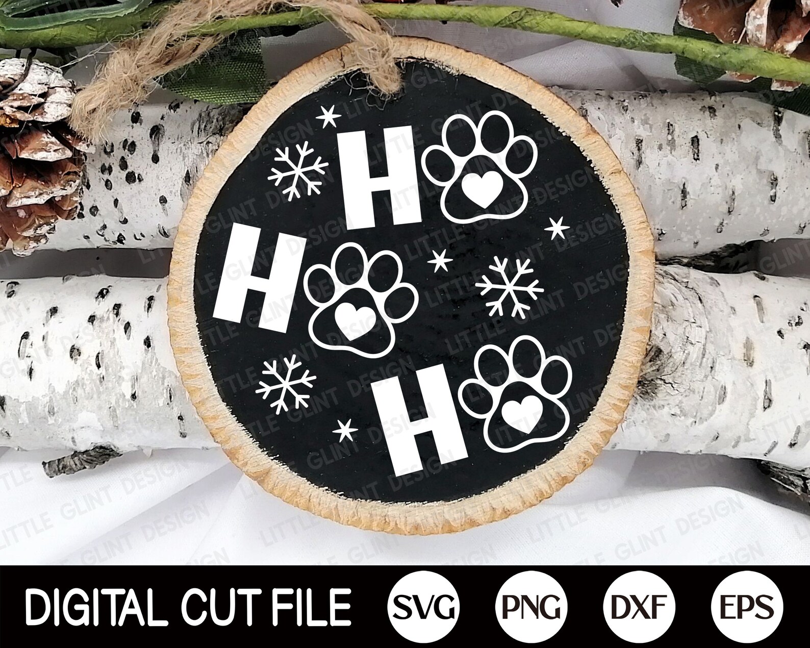 Pet Christmas Ornament SVG Ho Ho Ho Dog Ornament Christmas | Etsy