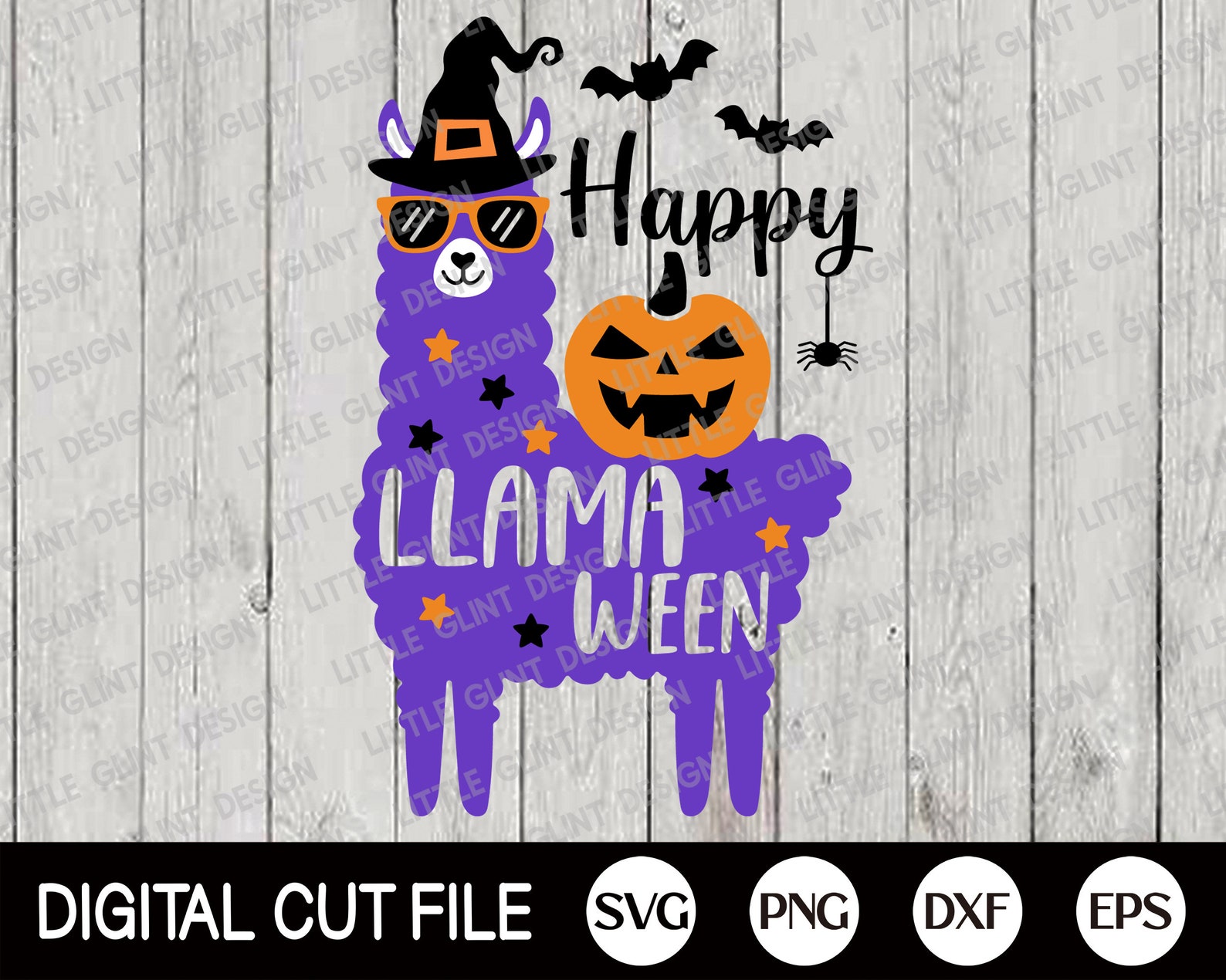 Happy Llamaween Svg Halloween Svg Witch Llama Spooky Svg | Etsy