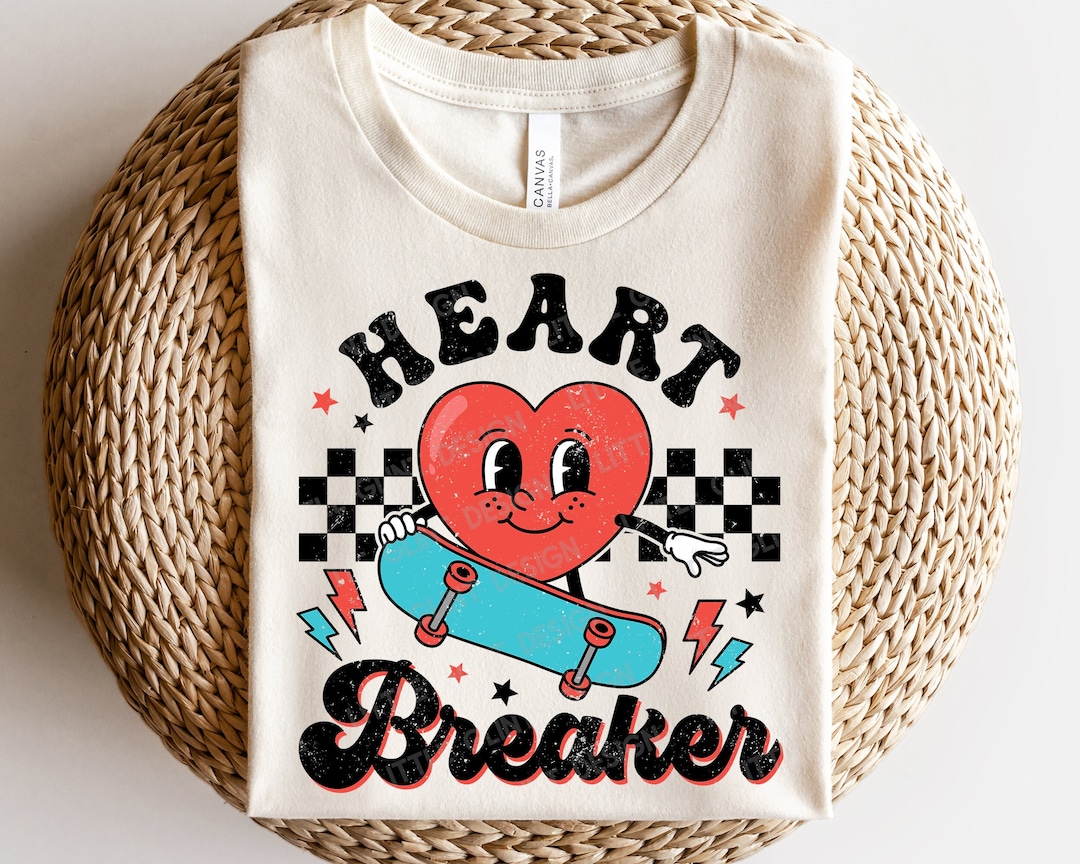Heart Breaker SVG, Valentine SVG, Retro Heart Png, Love Quote, Kids ...