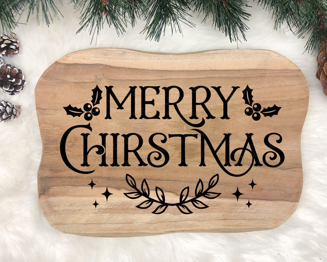 Christmas Kitchen Cutting Board Svg Bundle Santa Tray SVG - Etsy