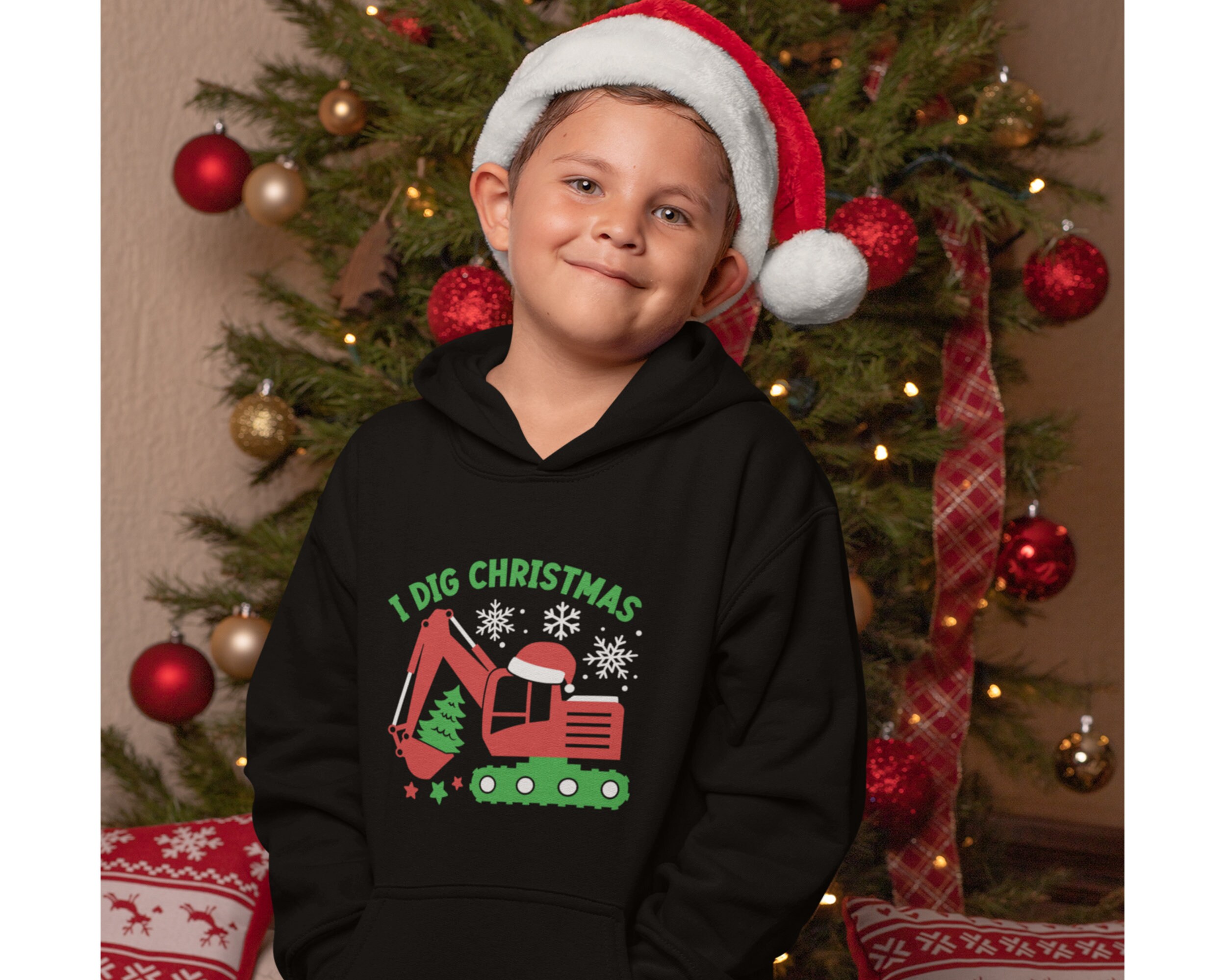 I Dig Christmas SVG Kids Christmas SVG Excavator Svg Santa - Etsy