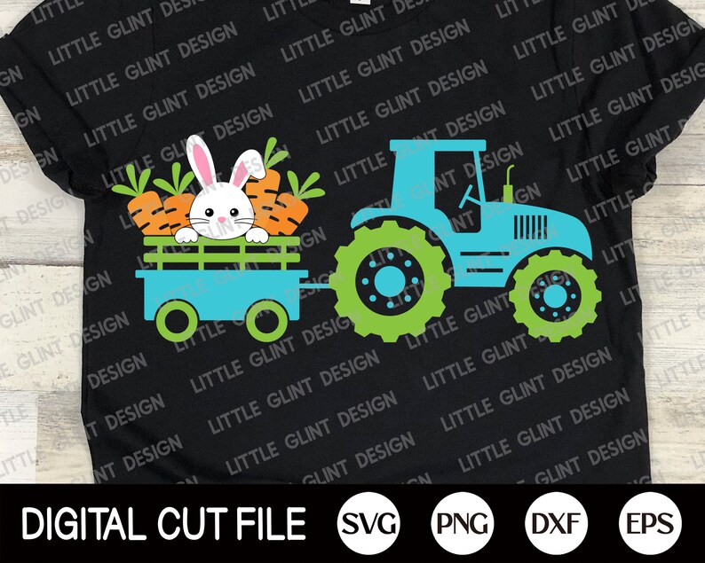Bunny in Tractor Svg, Easter Svg, Happy Easter Svg, Easter Bunny ...
