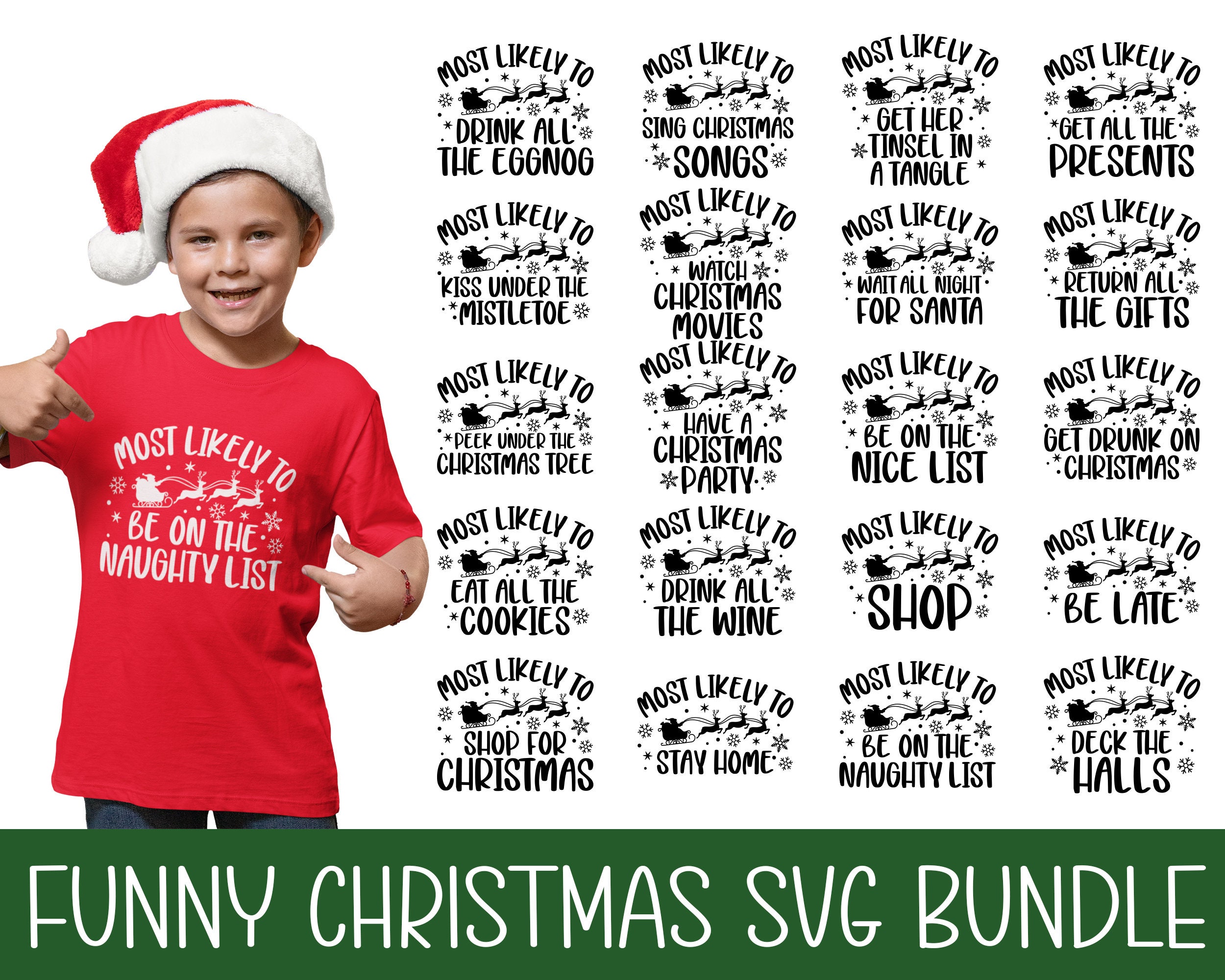 Most Likely to Christmas Bundle SVG Family Christmas SVG - Etsy