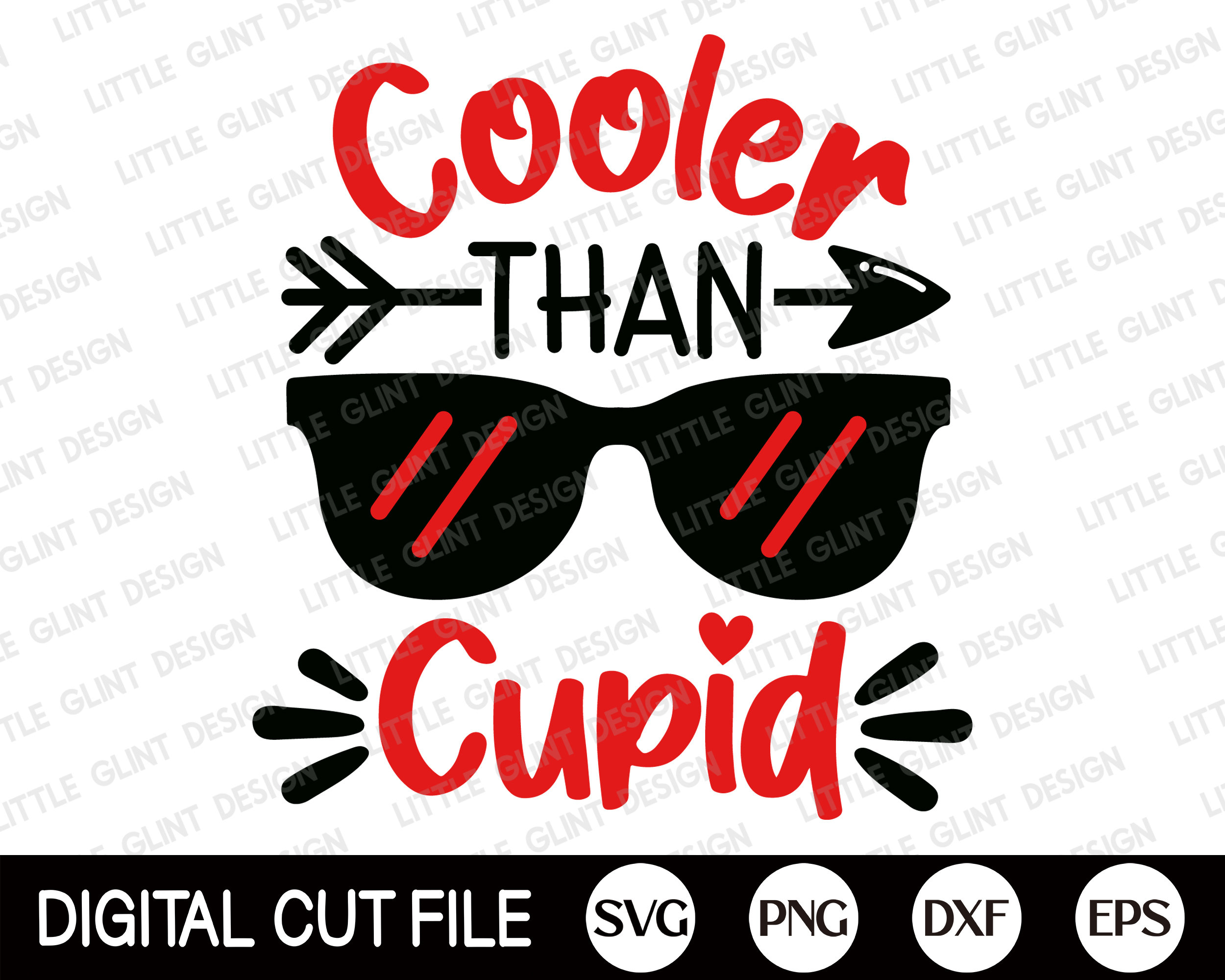Cooler Than Cupid SVG Valentine's Day Svg Hearts Love - Etsy