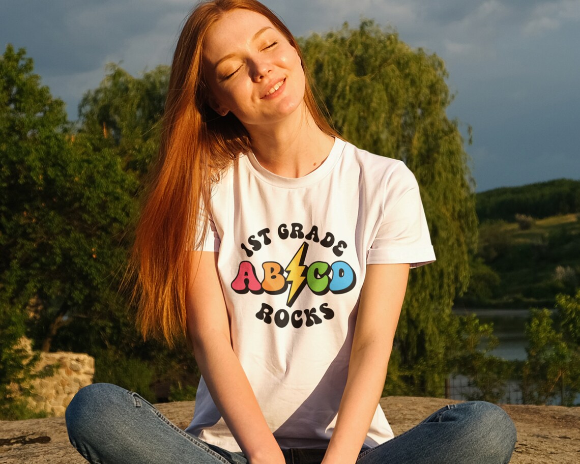 1st Grade Rocks SVG Back to School SVG Rock and Roll Kids - Etsy