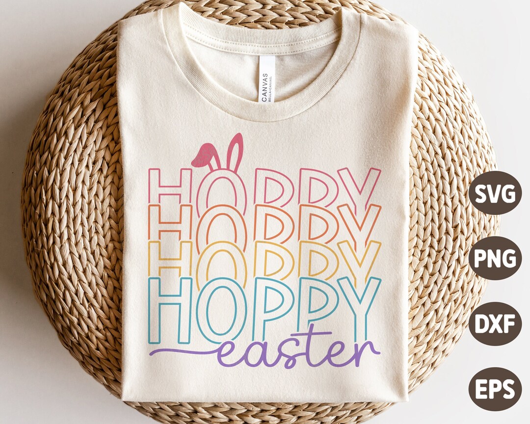Hoppy Easter SVG, Happy Easter SVG, Kids Easter Gift, Funny Easter ...
