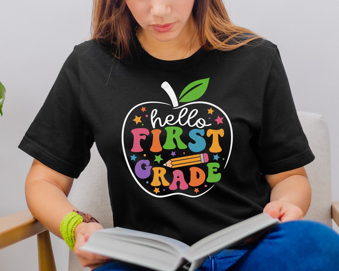 Hello First Grade SVG, Back to School Svg, First School Day Gift, 1st ...