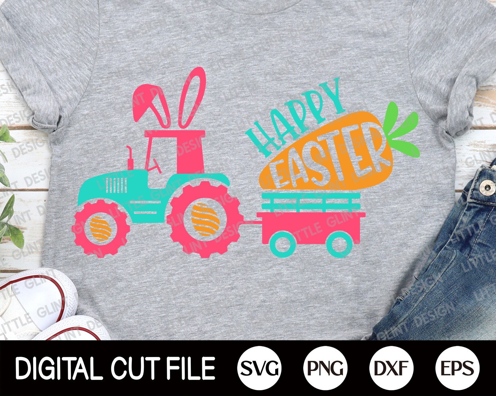 Easter's Day Svg Easter Tractor Carrot Svg Easter Svg - Etsy