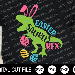 Easter Saurus Rex, Easter Svg, Easter Dinosaur, Bunny Saurus, Dinosaur ...