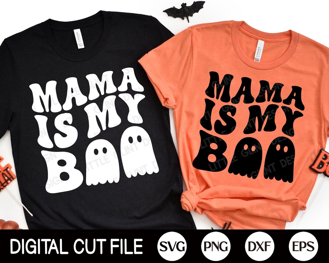 Mama is My Boo SVG, Halloween Svg, Retro Wavy Text Png, Kids Halloween ...