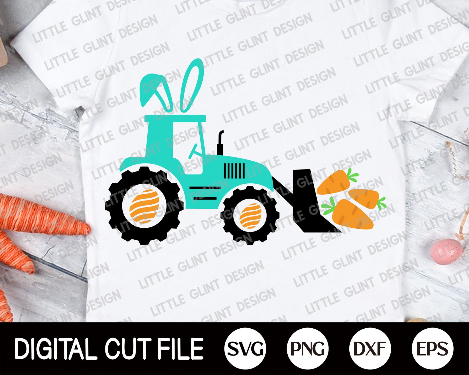 Easter Tractor Carrot Svg, Easter Svg, Happy Easter Svg, Svg Easter ...