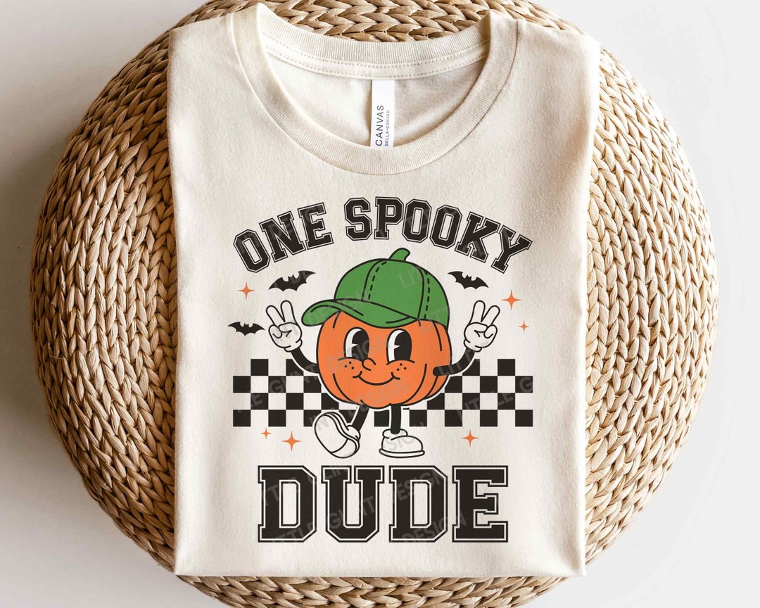 One Spooky Dude SVG PNG, Spooky Dude Pumpkin Face, Halloween Boy Kid ...
