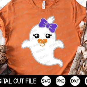 Baby Ghost Svg, Halloween Svg Bundle , Ghost Boy and Girl Svg, Spooky ...
