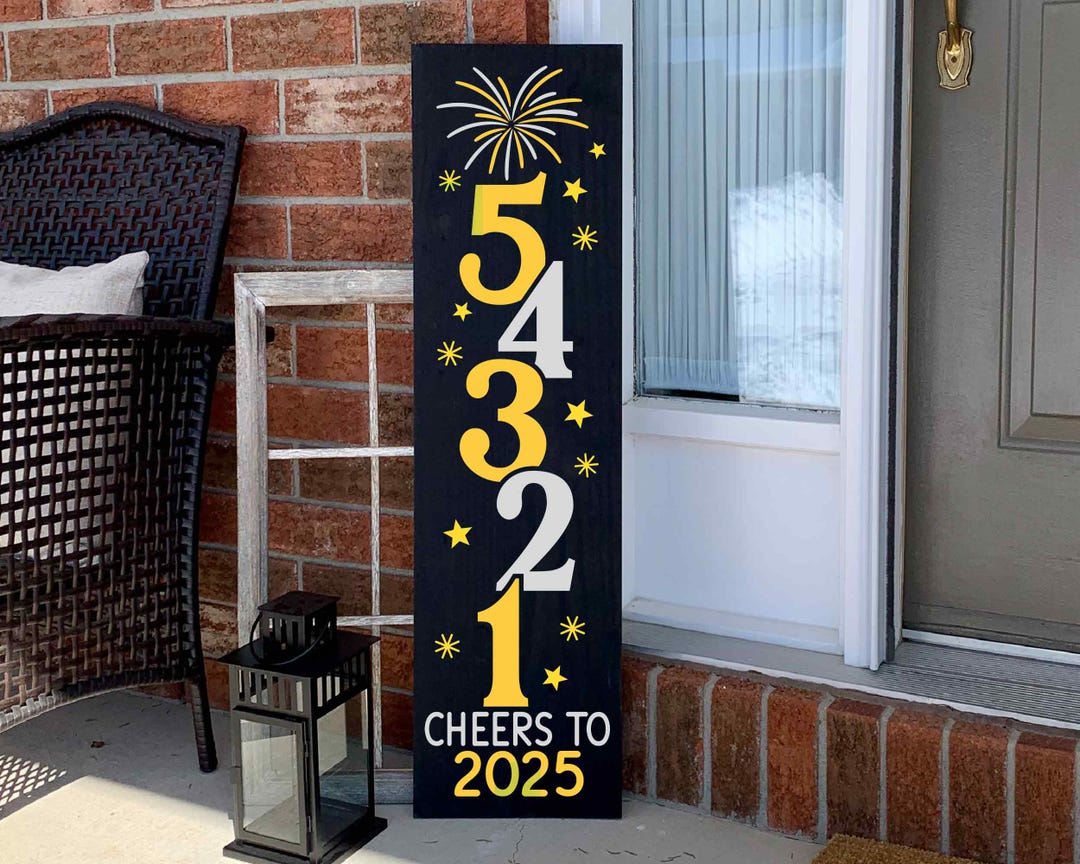 Happy New Year 2025 Porch Sign SVG, Welcome Sign Svg, New Year Png ...