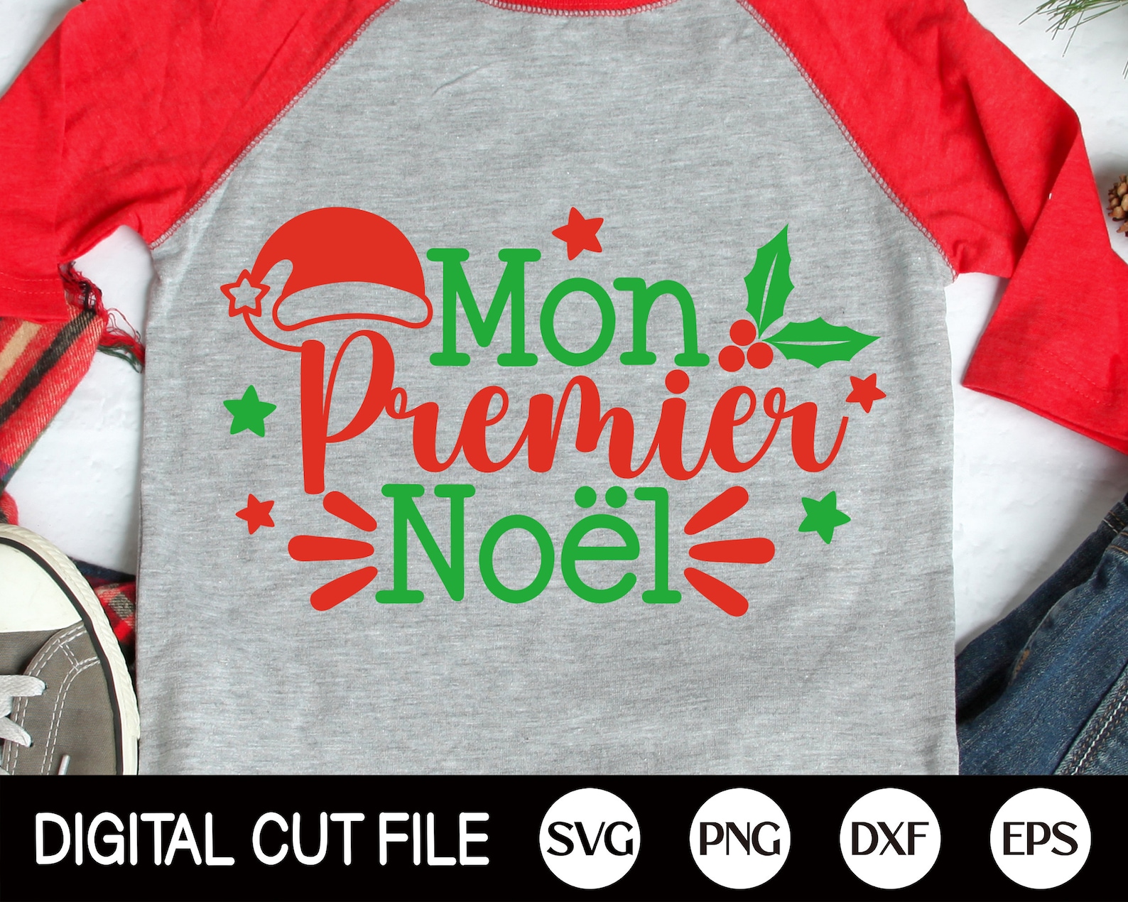 Mon Premier Noël SVG, My First Christmas SVG, Christmas Svg, My 1st ...