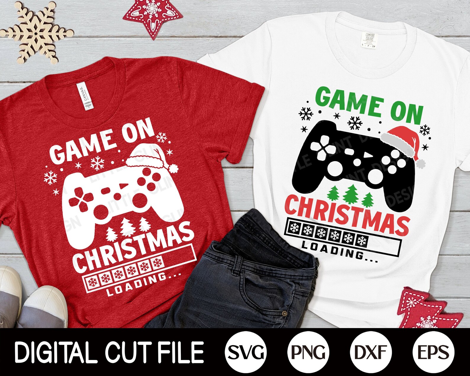 Game on Christmas SVG, Funny Christmas Svg, Gamer Quote Svg, Kids ...