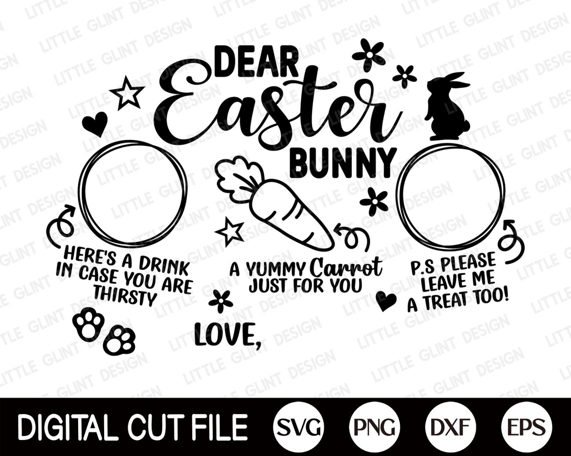 Easter Bunny Tray Svg Easter Svg Carrot Plate Svg Dear - Etsy Canada