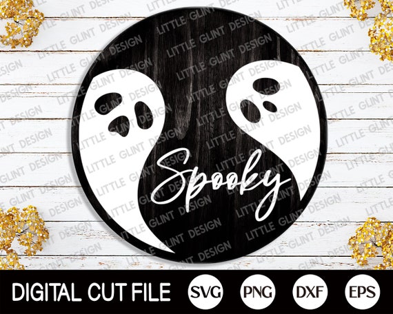 Spooky Welcome Sign SVG Halloween Svg Ghost Spooky Vibes - Etsy