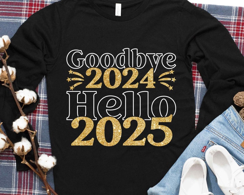 Au revoir 2024 Bonjour 2025 PNG SVG, Png de bonne année scintillant ...