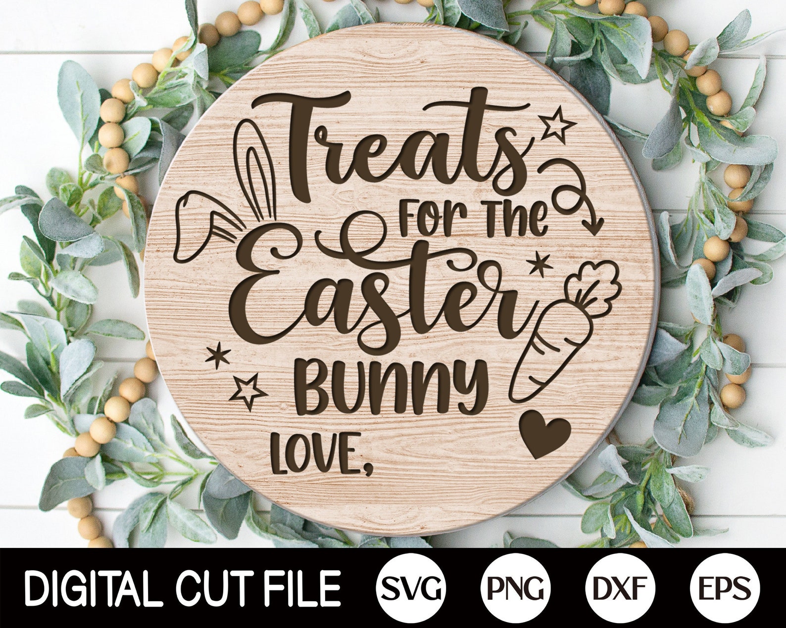 Treats for the Easter Bunny Tray Svg Easter Svg Carrot Plate - Etsy
