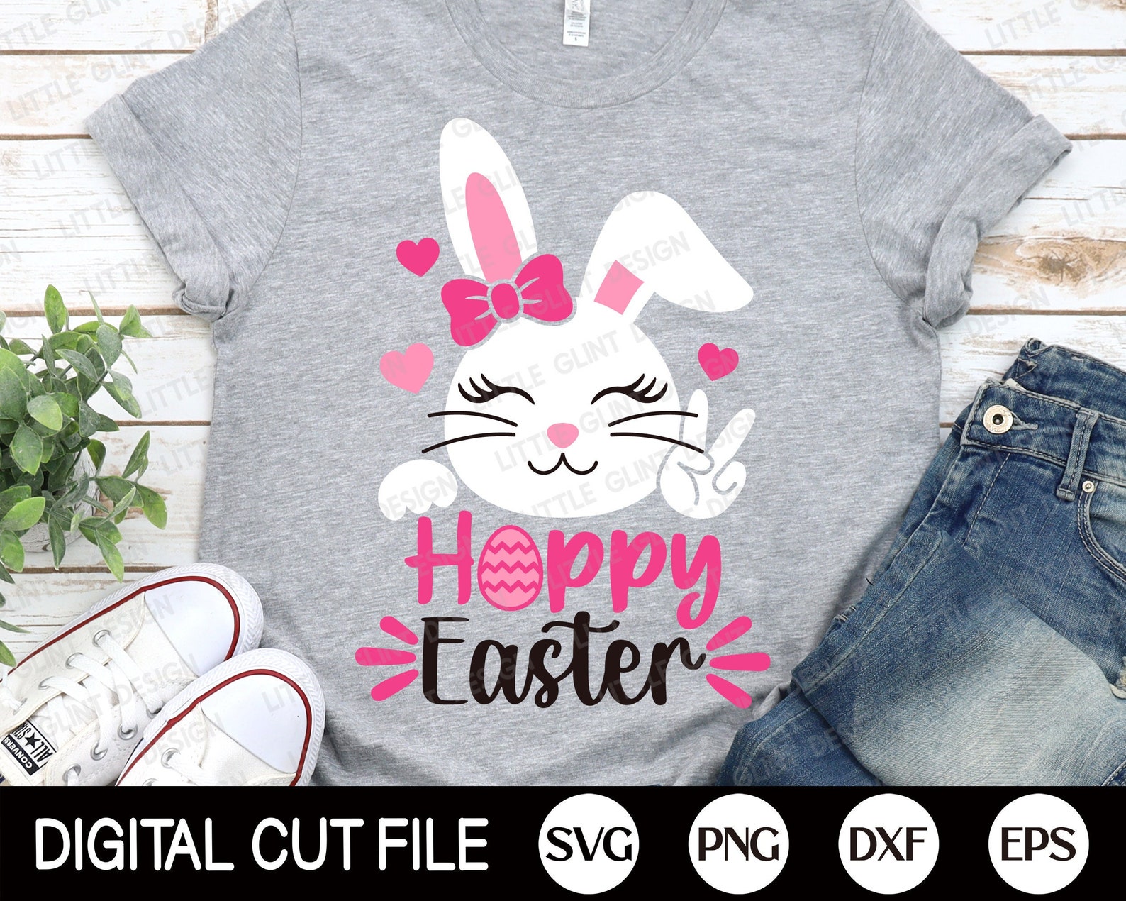Hoppy Easter Svg, Girl Easter Shirt, Happy Easter Svg, Easter Bunny ...