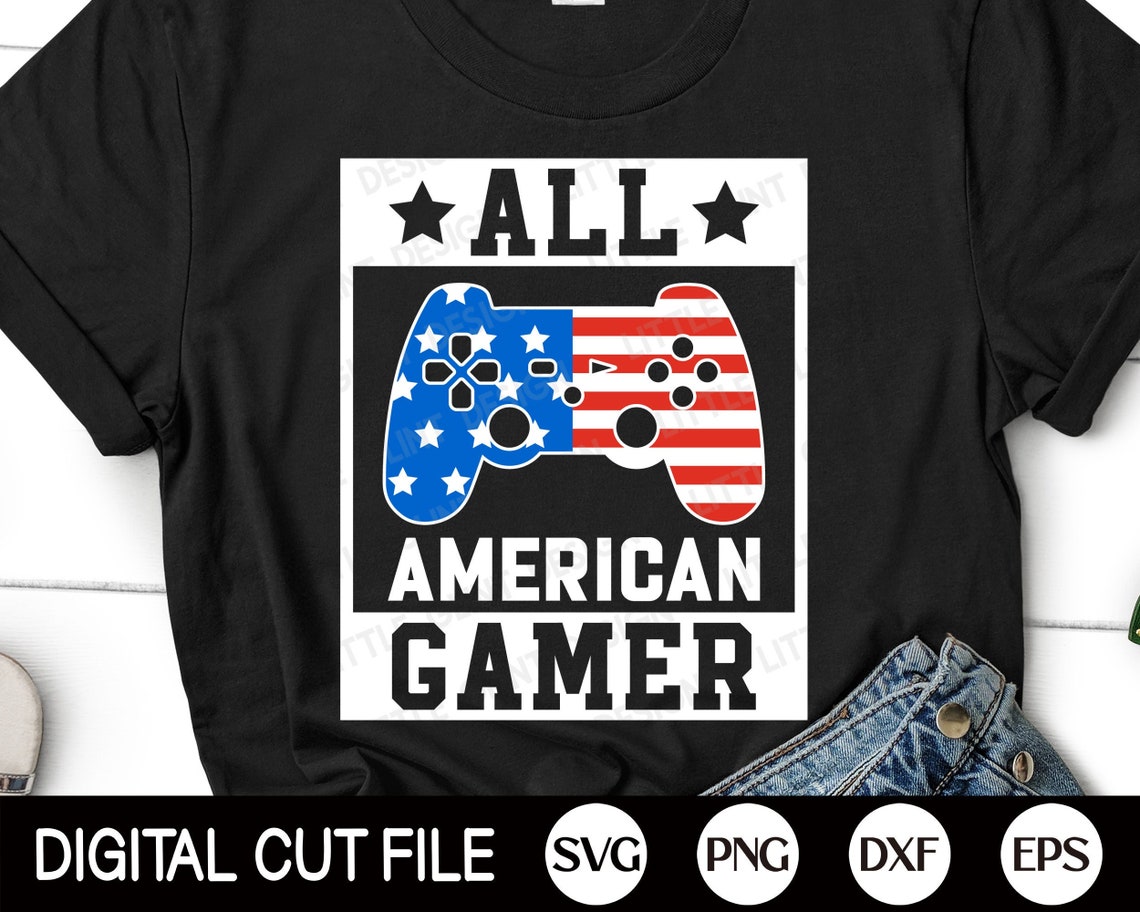 All American Gamer SVG 4th of July Svg Patriotic Svg - Etsy