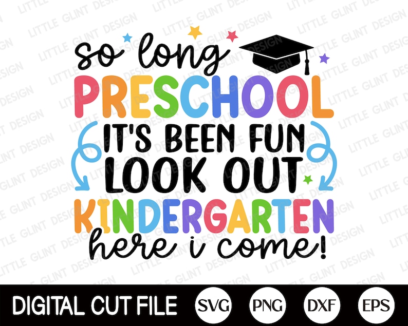 So Long Preschool SVG, Preschool Graduation Svg, Back to School Svg ...