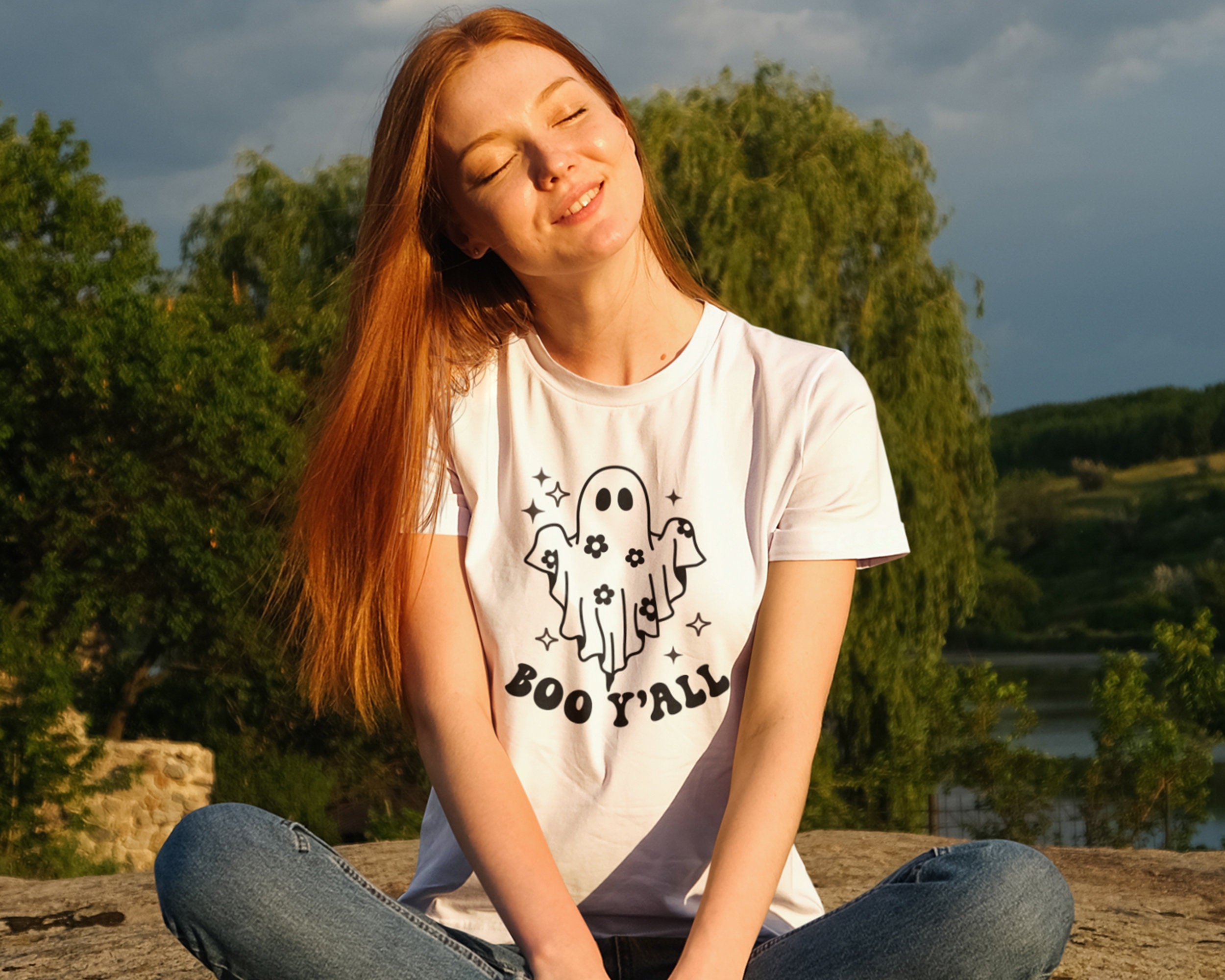 Boo Y'all SVG Halloween Svg Boo Svg Daisy Ghost SVG - Etsy