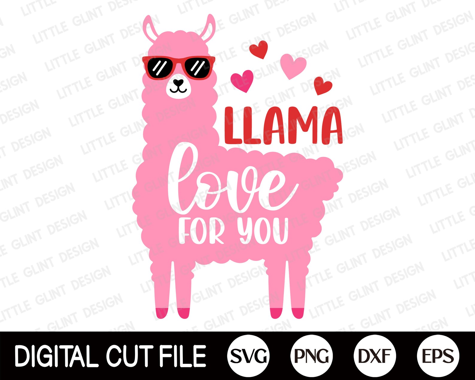 Llama Love for You SVG Valentine Llama SVG Boy Valentines - Etsy