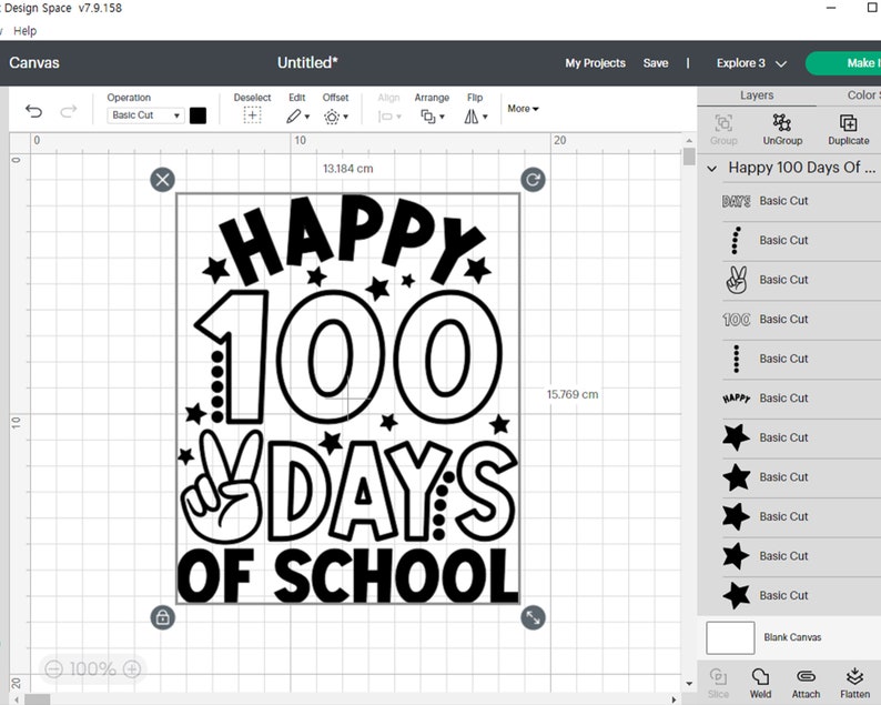 Happy 100 Days of School SVG, 100 Days of School Svg, 100th Day of ...