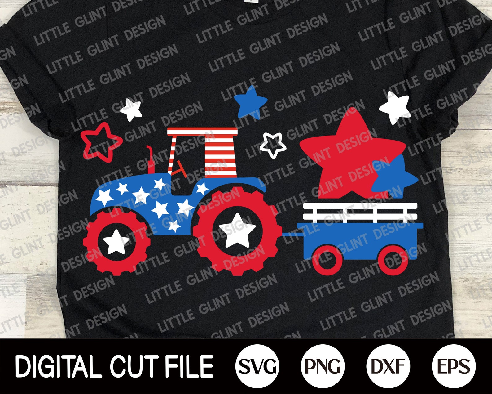 Fourth of July Svg Tractor Svg Independence day Memorial | Etsy